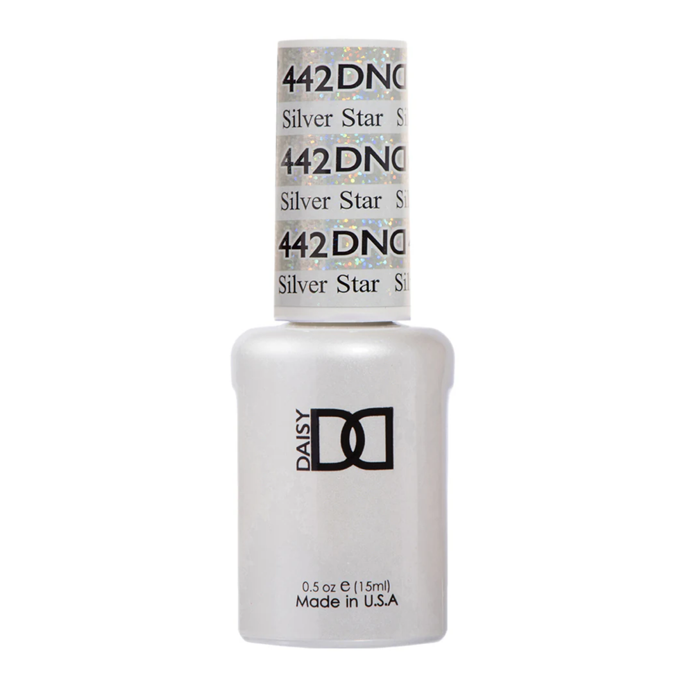 Shop DND Gel ‘Silver Star’ – Sparkly Silver Glitter Gel
