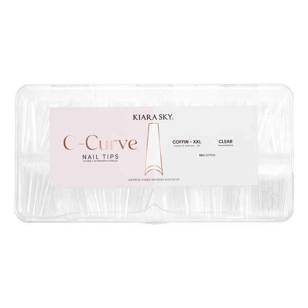 Clear Coffin C-Curve Tips XXL by Kiara Sky