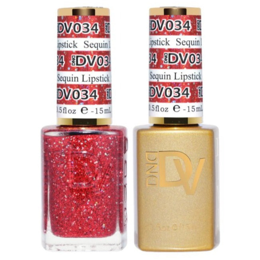 034 Sequin Lipstick Diva Gel & Polish Duo by DND