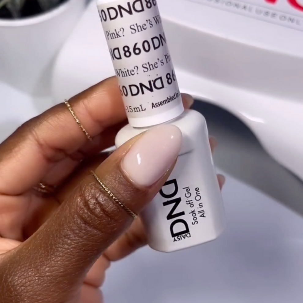 Shop DND Gel & Polish Duo - 860 She's White? She's Pink?