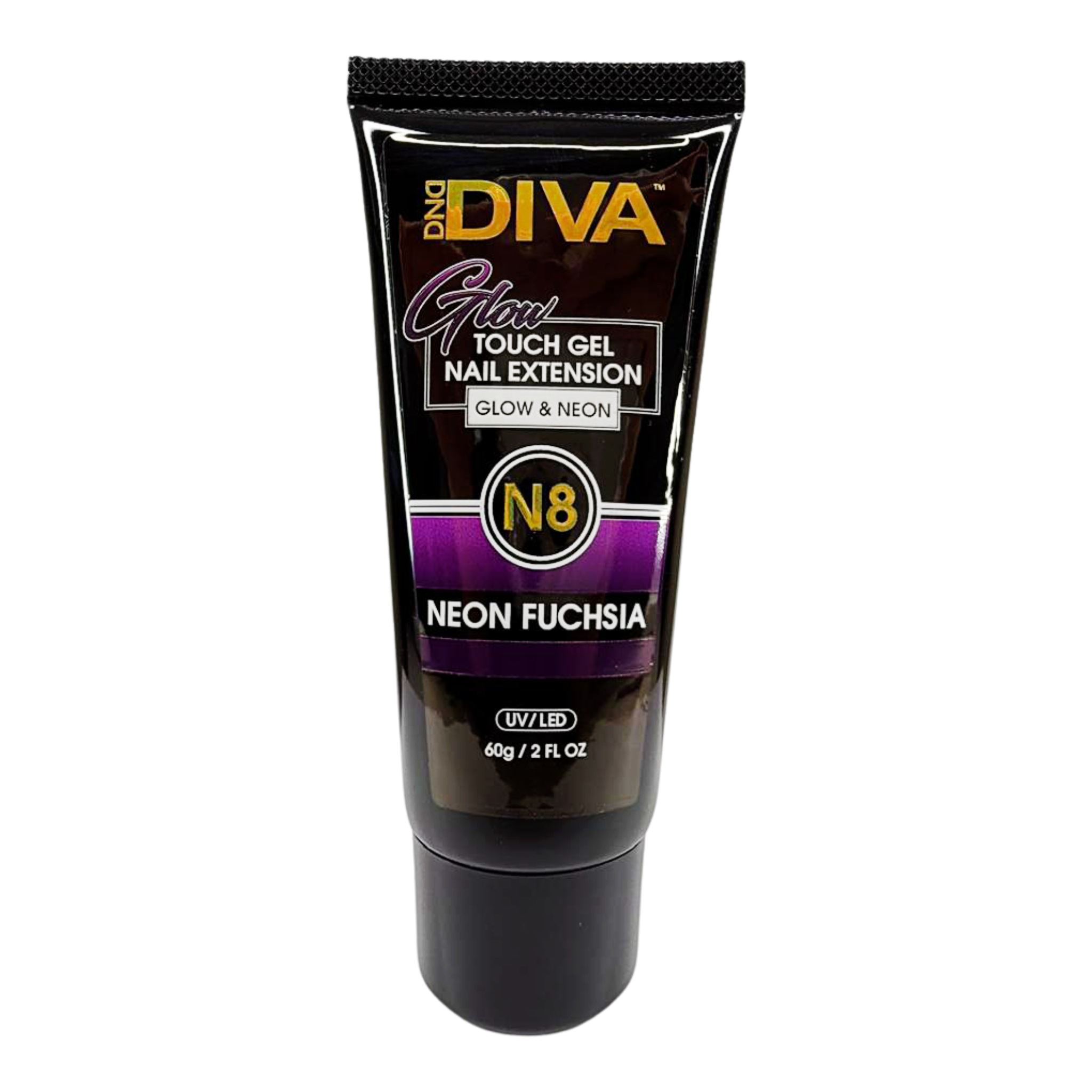 Shop DND Diva Glow Touch Gel - N08 Neon Fuchsia