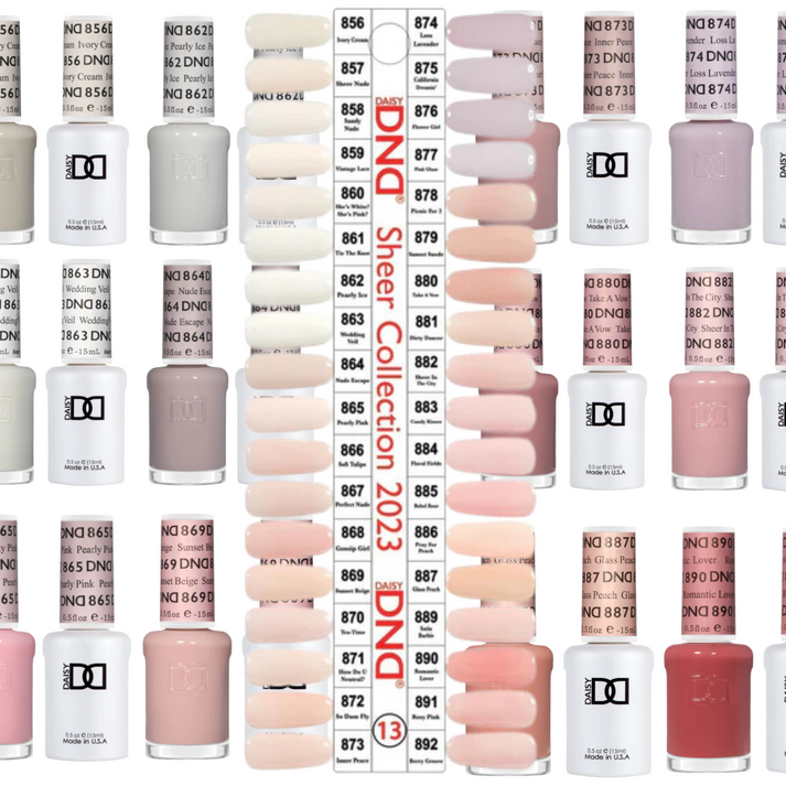 DND Sheer Gel & Polish Collection Swatch #13 - 36 Colors