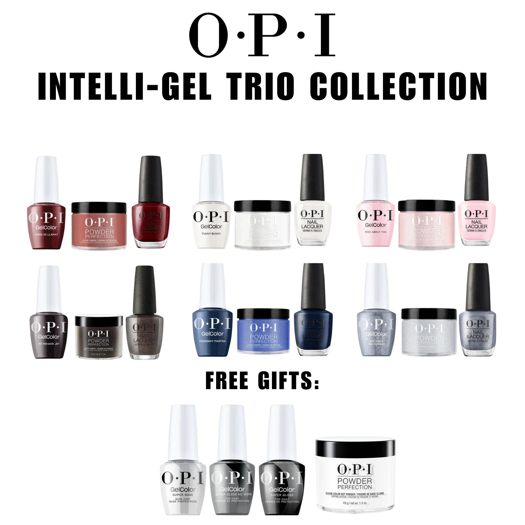 Shop OPI Intelli-Gel Trio Collection | Gel, Polish & Trio