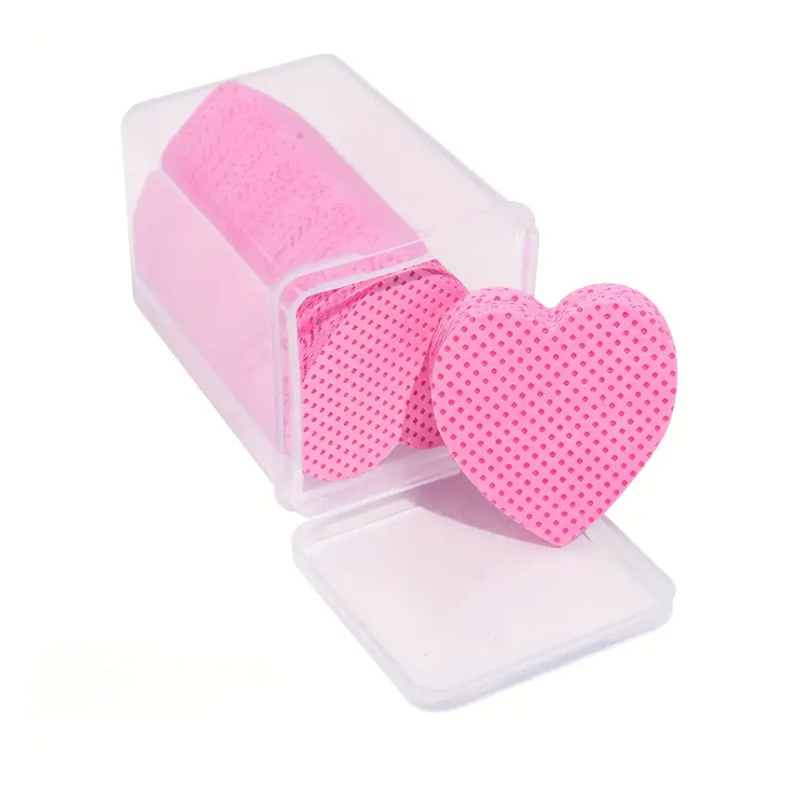 Pink Heart Lint Free Wipes – 200 Piece Nail Prep Pads