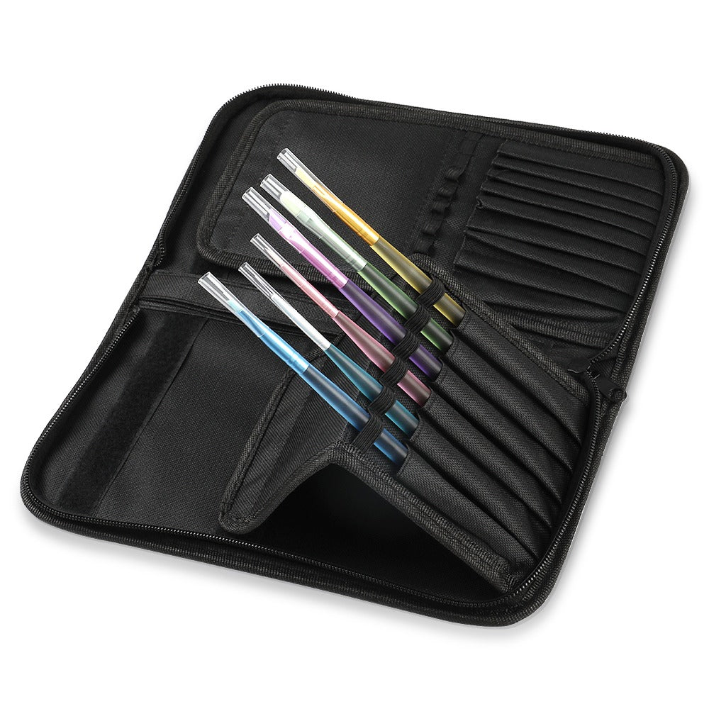 Nail Brush Storage Case – Zip up & Stand-Up Brush Organizer