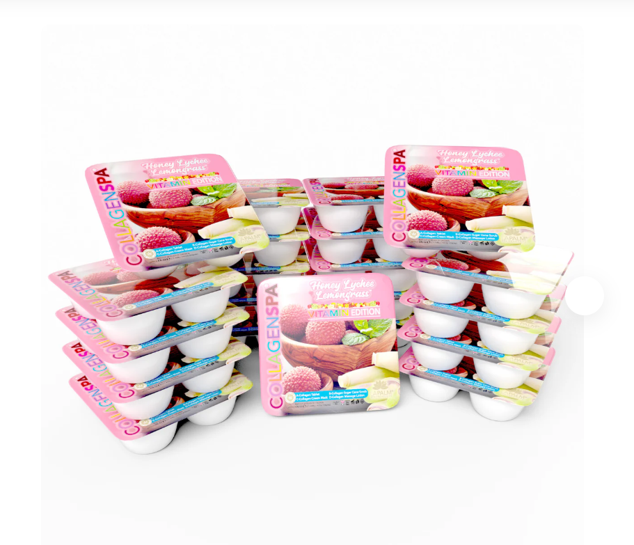Shop Lapalm Collagen Spa 4 Step Pedi Tray Lychee