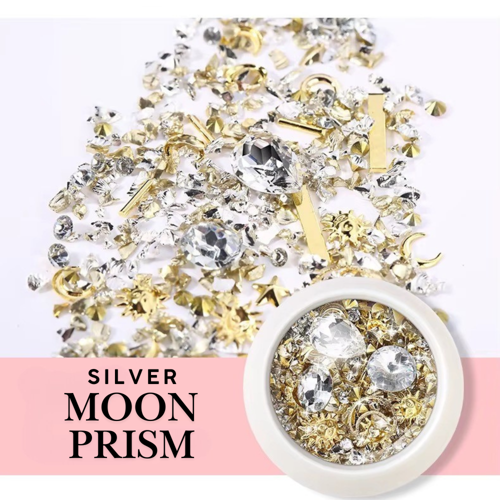 Shop Nail Charms - Silver Moon Prism