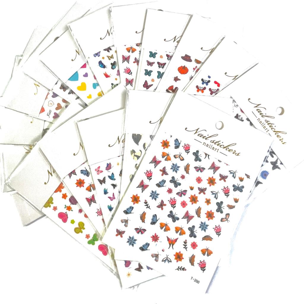 Assorted Nail Art Decal Sticker 5pk