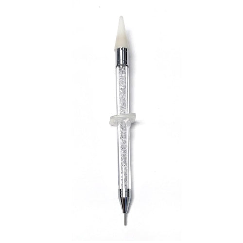Crystal Rhinestone Picker Applicator - White Crystal Handle